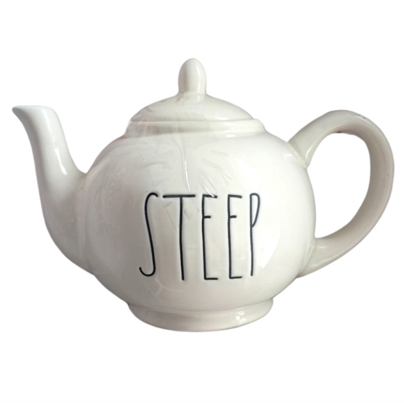 Rae Dunn | Kitchen | Rae Dunn Steep Tea Pot Good Used Condition White ...